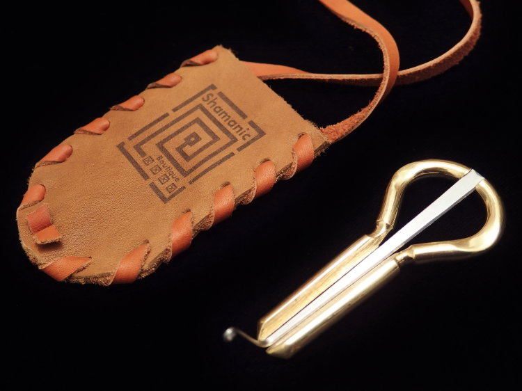 Altai khomus by Pavel Potkin (Jews Harp) in leather case