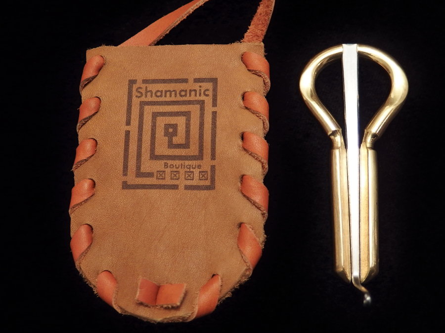 Altai khomus by Pavel Potkin (Jews Harp) in leather case